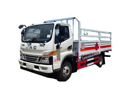 China High-Quality JAC 4x2 6-Ton Capacity Gas Cylinder Transport Truck Hazardous Chemicals Certified Safety for sale