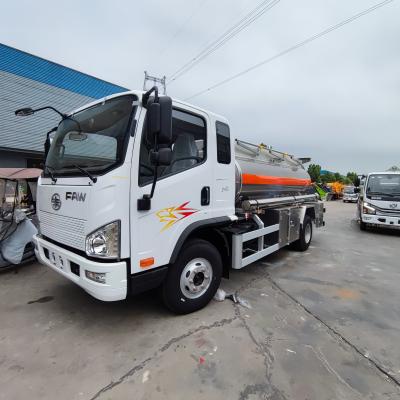 China FAW Factory Price 5CBM Mobile Fuel Truck New Manual 4x2 Drive Wheel for Petrol Gasoline & Diesel Refueling for Oil Storage for sale
