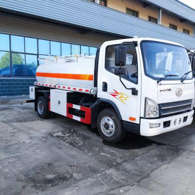 China FAW Fuel Truck 4*2 5CBM Mobile Fuel Truck Low Price Oil Tanker Truck Hot Selling Fuel Bowser Vehicle for sale