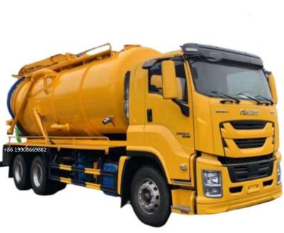 China ISUZU 4x2 Driver 10000L Sewage Suction Truck with Vacuum Pump for Sucking Waste Water Vacuum Sewer Tanker Suction Truck for sale
