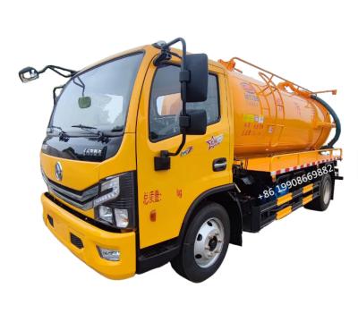 China Dongfeng 4x2 Driver 8000L Sewage Suction Truck with Vacuum Pump for Sucking Waste Water Vacuum Sewer Tanker Suction Truck for sale