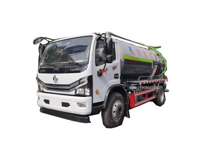 China Dongfeng 4x2 Driver 8000L Sewage Suction Truck with Vacuum Pump for Sucking Waste Water Vacuum Sewer Tanker Suction Truck for sale