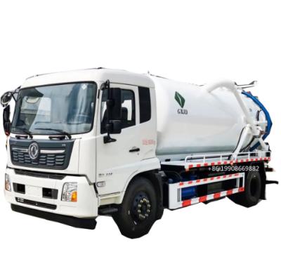 China Dongfeng 4x2 Driver 8000L Sewage Suction Truck with Vacuum Pump for Sucking Waste Water Vacuum Sewer Tanker Suction Truck for sale