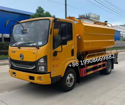 China Dongfeng 4x2 Driver 8000L Sewage Suction Truck with Vacuum Pump for Sucking Waste Water Vacuum Sewer Tanker Suction Truck for sale