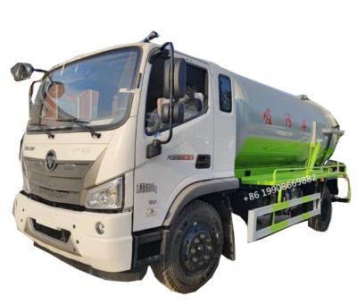 China Foton 4x2 Driver 10000L Sewage Suction Truck with Vacuum Pump for Sucking Waste Water Vacuum Sewer Tanker Suction Truck for sale