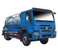 China HOWO 4x2 Driver 10000L Sewage Suction Truck with Vacuum Pump for Sucking Waste Water Vacuum Sewer Tanker Suction Truck for sale