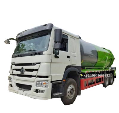 China HOWO 6x4 Driver 10000L Sewage Suction Truck with Vacuum Pump for Sucking Waste Water Vacuum Sewer Tanker Suction Truck for sale