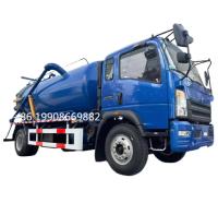 China HOWO 4x2 Driver 10000L Sewage Suction Truck with Vacuum Pump for Sucking Waste Water Vacuum Sewer Tanker Suction Truck for sale