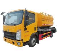 China HOWO 4x2 Driver 10000L Sewage Suction Truck with Vacuum Pump for Sucking Waste Water Vacuum Sewer Tanker Suction Truck for sale