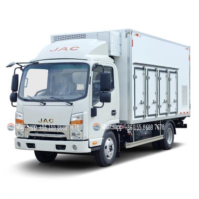 China JAC 4x2 Left Hand Driven Ice Cream Refrigerator Truck for sale