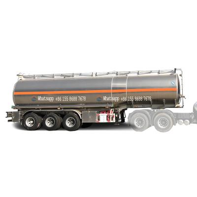 China Aluminum Alloy Oil Tanker Semi Trailer with 40000 liters 56000 liters 60000 liters Capacity for Petrol Transport for sale