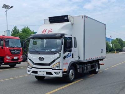 China FAW 4*2 Cold Room Van Truck Refrigeration Unit With Electric Standby Capability City Mobile Refrigeration Station for sale