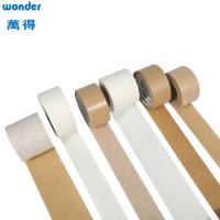 China Self Adhesive White Kraft Paper Tape 0.130mm Thickness Solvent Based for sale