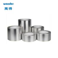 China Matte Silver Aluminum Foil Tape Single Sided Waterproof High Temperature Proof for sale