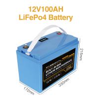 China Rechargeable 12v 100ah Lifepo4 Battery Pack , Waterproof Blue Lithium Battery for sale