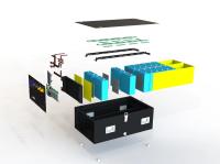 China 48V 16S LFP DIY Battery Box With Smart BMS EVE CALB 280Ah DIY Kits Stack Type Without Cells for sale