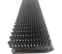 China PVC Cooling Tower Drift Eliminator Types Black Cooling Tower Internal Components for sale