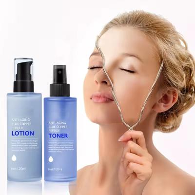 China Moisturizing OEM Cosmetic Manufacturer Anti Aging Blue Copper Peptide Toner for sale
