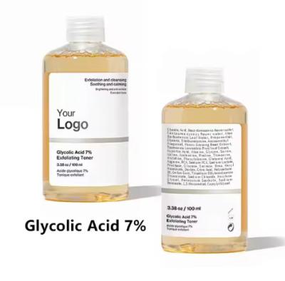 China Hot Selling 7% Glycolic Acid Exfoliating Toner Acne Removal Face Skin Care Toner Private Label Glycolic Exfoliating Toner for sale