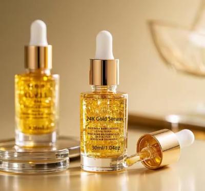 China 24k Gold Serum Facial Essence Whitening Collagen Serums Face Organic Vitamin C for sale