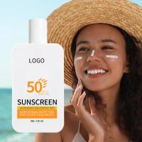 China Women Dry Face Skin OEM Cosmetics Sunscreen SPF 50 Cream Lightweight Sunscreen Gel for sale