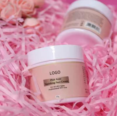 China Custom Korean Skin Care Facial Moisturizer Private Label Pink Brightening Natural Organic Whitening Face Rose Cream for sale