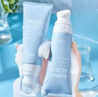 China Facial Cleanser Cleansing Moisturizing Whitening Skin Care Washing Amino Acid Face Wash with Brush for sale