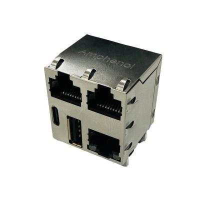 China RJE7G588130112 Connectors Modular Jack Combo Conenctor 8POS Combinational Connector for sale