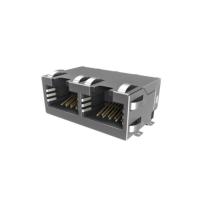 China RJE3B2881102N Connectors Single Port Modular Jack Connectors With Housing Pegs 16POS for sale