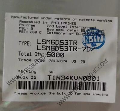 China LSM6DS3TR Sensor IC 1.25mA 6-Axis iNEMO Inertial Measurement Unit LGA-14L Package for sale