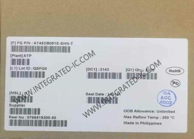 China AT45DB081E-SHN-T Memory IC Chip Non-Volatile Memory 8Mbit SPI Serial NOR Flash Memory for sale