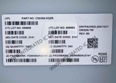 China CS5368-DQZR Integrated Circuit Chip 114dB 192kHz 8-Channel A/D Converter LQFP-48 for sale