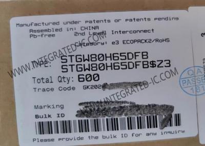 China STGW80H65DFB Integrated Circuit Chip Trench Gate Field-Stop 650V 80A High Speed HB Series IGBT Transistors for sale