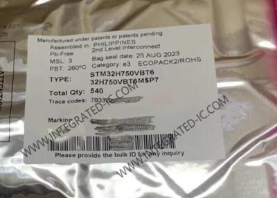 China 100-LQFP Package STM32H750VBT6 128KB Flash 1MB ARM Microcontrollers-MCU for sale