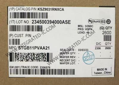 China KSZ9031RNXCA Ethernet IC Gigabit Ethernet Transceiver QFN48 Triple Speed Ethernet PHYs for sale