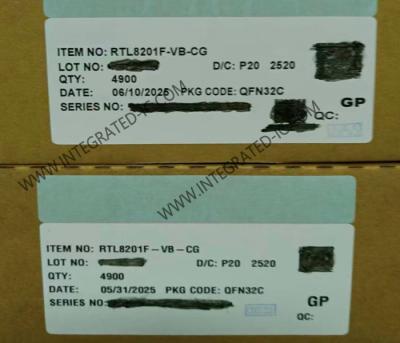 China RTL8201F-VB-CG Ethernet IC Single-Chip Single-Port 10/100Mbps Ethernet PHY Ceiver With Auto Mdix for sale