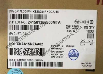China KSZ8081RNDCA Ethernet IC Single-Chip 10BASE-T/100BASE-TX IEEE 802.3 Compliant Ethernet Transceiver with 3.3V Power Supply for sale