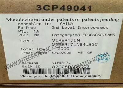 China VIPER17LN Integrated Circuit Chip Off-Line Converter with 800 V Rugged Power Section 60 kHz Switching Frequency and Standby Power < 30 mW for sale