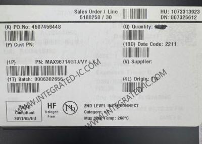 China MAX96714GTJ Integrated Circuit Chip Single GMSL1 To CSI-2 Deserializer with High-Speed Data Transmission for sale