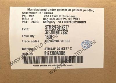 China STM32F301K8T7 32-Bit Microcontroller IC with 72 MHz ARM Cortex M4 Core and 8 Channel ADC for sale