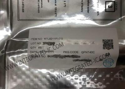 China RTL8211FI-CG Ethernet IC 10/100/1000M Ethernet Transceiver with RGMII Interface in QFN40 Package for sale
