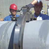 China Low Noise Hydraulic Portable Pipe Cutting Machine Outter Mounted 1 Year Warranty for sale