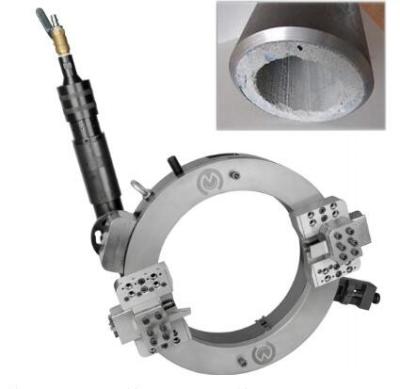 China High Speed Auto Pneumatic Pipe Cutting Beveling Machine Tube End Chamfering Tool for sale