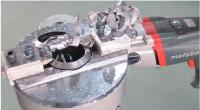 China Cam Type Self Centering Pipe Cutting And Beveling Machine SCB -63 Metabo Motor for sale