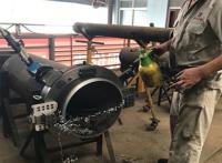 China OD Mounted Pipe Cold Cutter Split Frame Tube Cutting Beveling Machine for sale