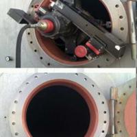 China 42r/Min 50mm Mounted Flange Facing Machine Symmetrical Plate Structure for sale