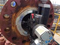 China Heat Exchanger Flange Facing Machine Portable Seal Groove Flange Facer for sale