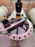 China Heat Exchanger Flange Facing Machine Portable Seal Groove Flange Facer for sale