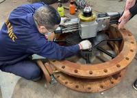 China Heat Exchanger Flange Facing Machine Portable Seal Groove Flange Facer for sale