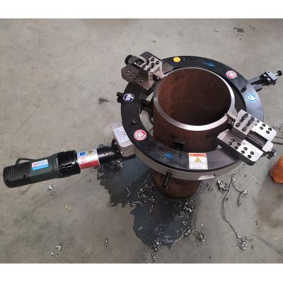 China Duplex Stainless Steel Pipe Cutting And Beveling Machine Clamshell Type Pipe Cutter for sale